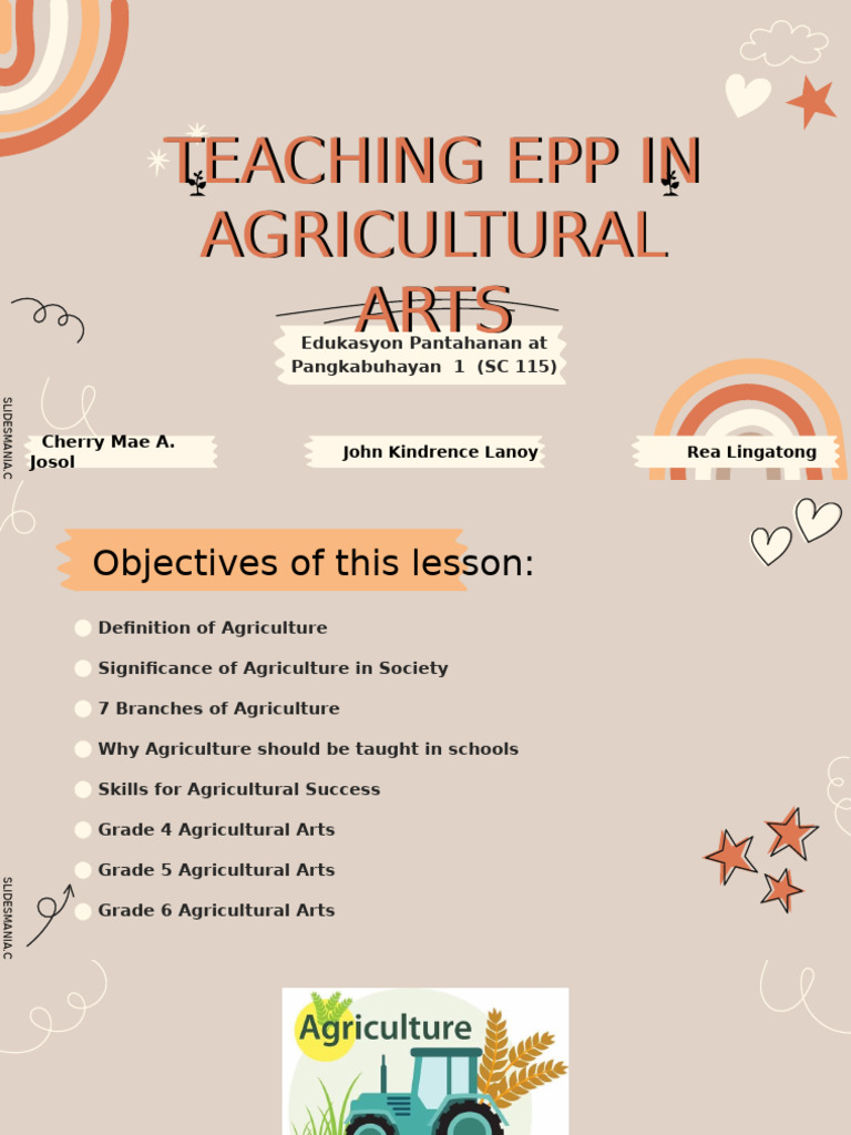 Teaching EPP in Agricultural Arts | PDF
