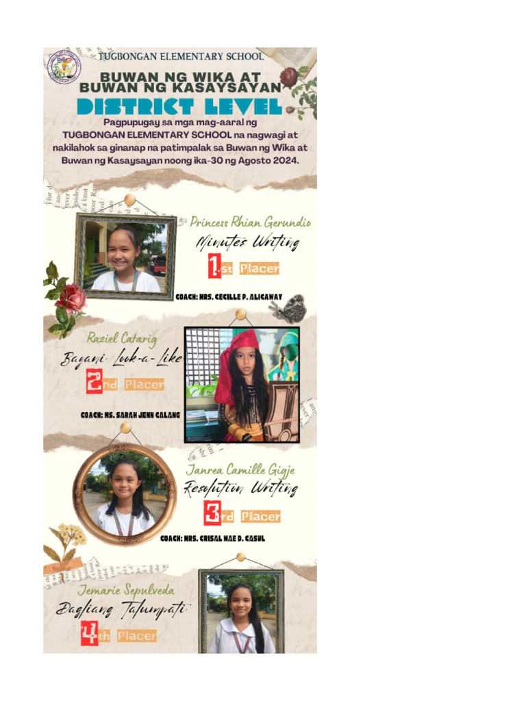 Buwan NG Wika at Kasaysayan TARP Achievers | PDF