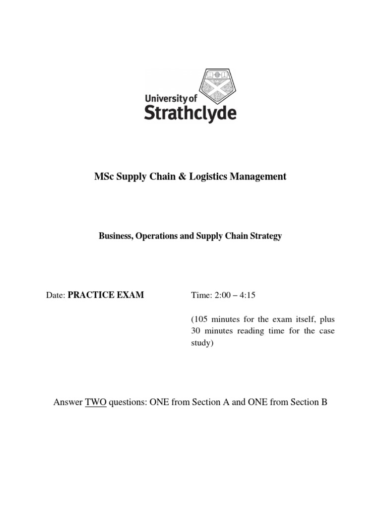 Practice Exam Paper | PDF | Strategic Management | Direct Marketing