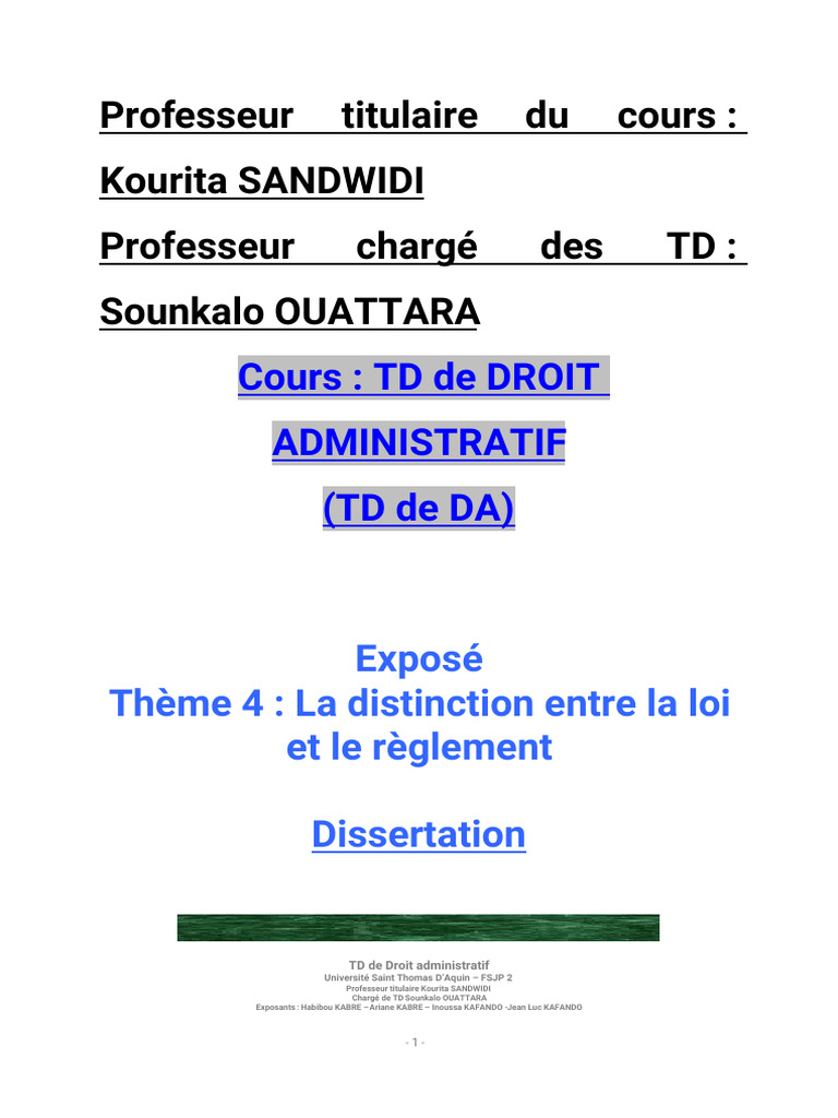 Exposé - TD de DA | PDF