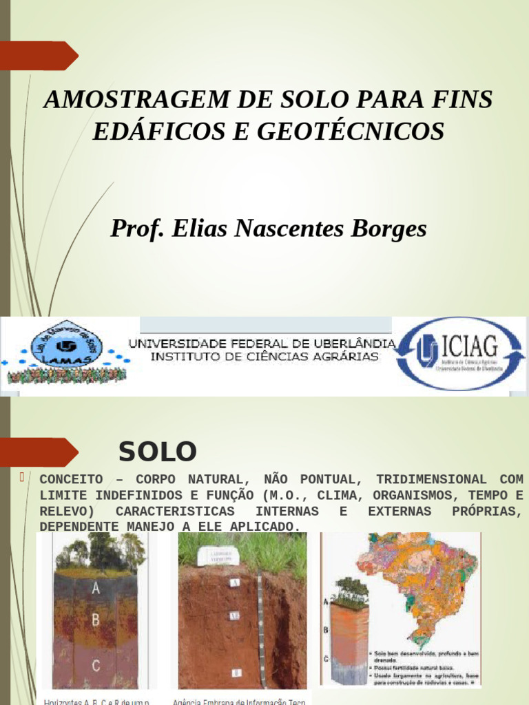 amostragem solos PARA ANALISE FISICA MECANICA DO SOLO - 2023 | PDF