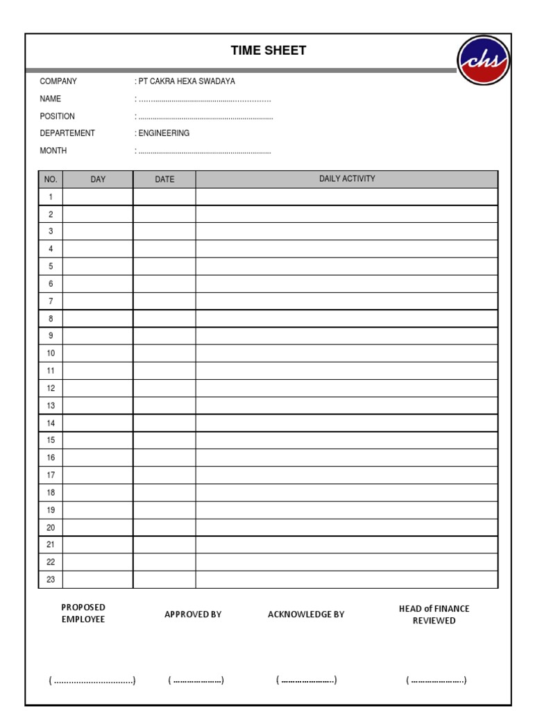 Time Sheet | PDF