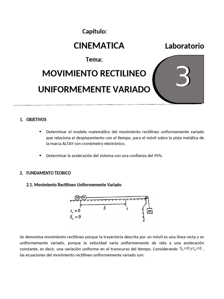 Fisica Lab 3 Mruv Completo | PDF
