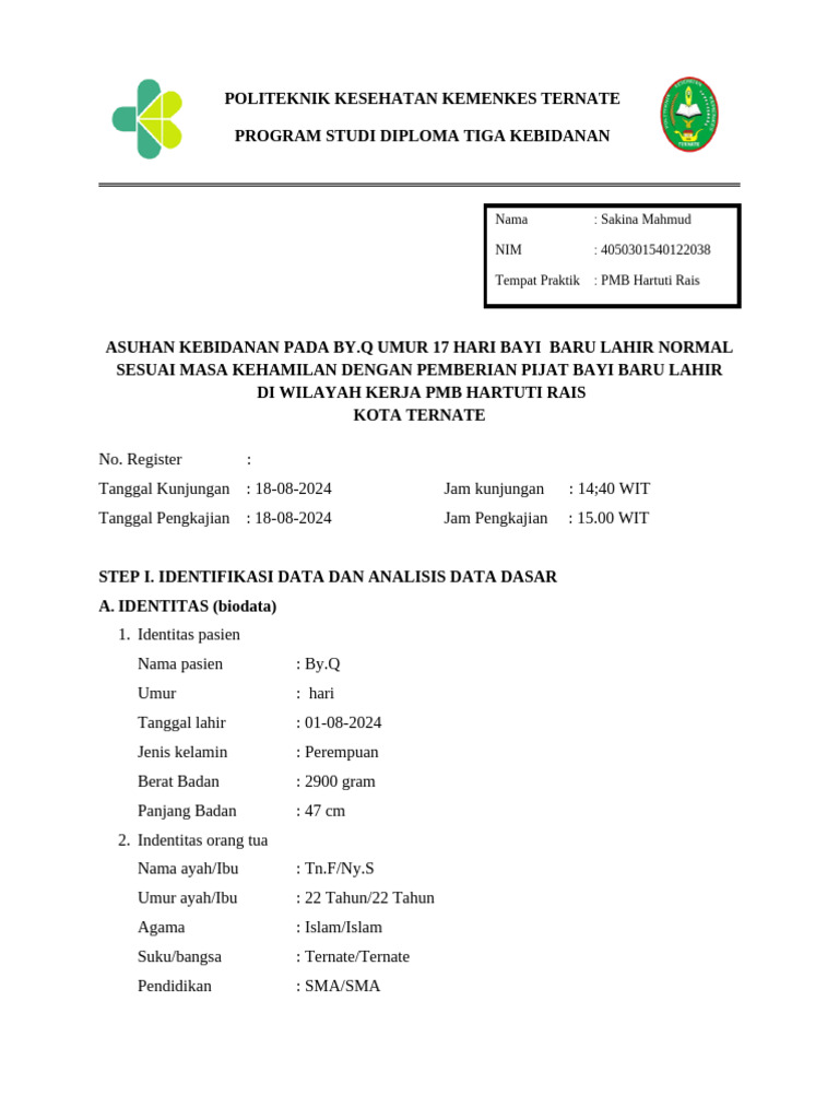 ASKEB BBL PKK II PIJAT Refisi | PDF