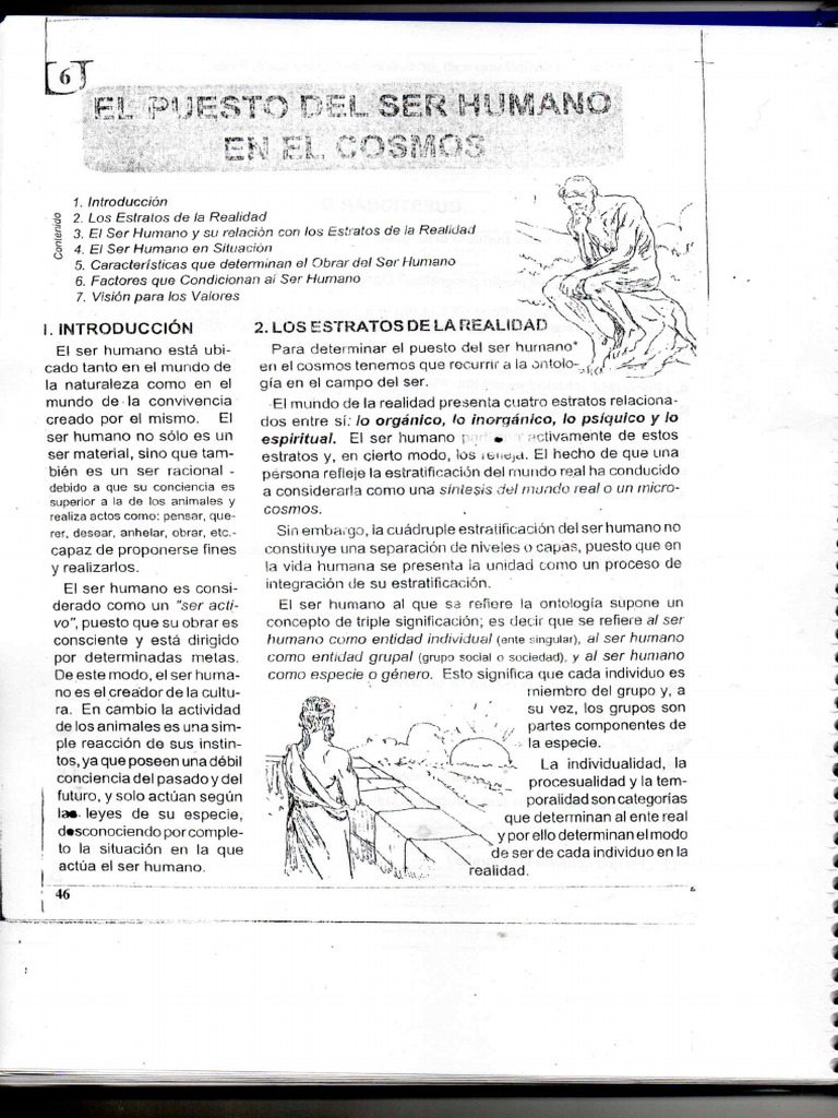 El Puesto Del Sser Humano en El Cosmos | PDF