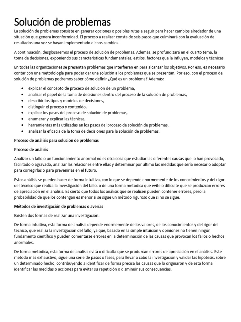 16 Solución de Problemas | PDF
