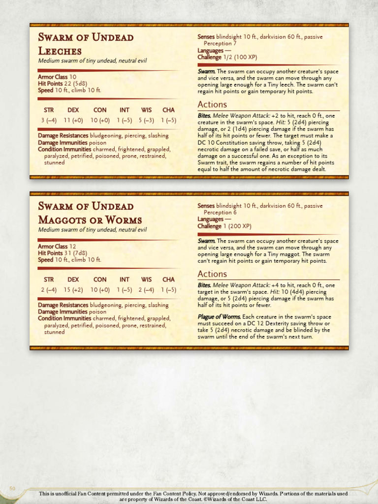 Libris Mortis 5e - Bestiary-50 | PDF