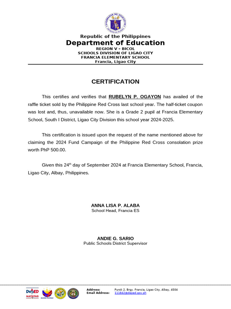 Cert of Availment | PDF