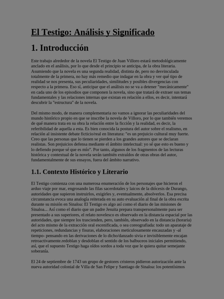 El Testigo | PDF