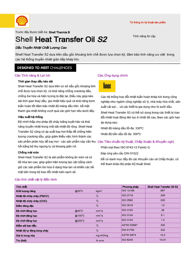 TDS_Shell Heat Transfer Oil S2_VI | PDF