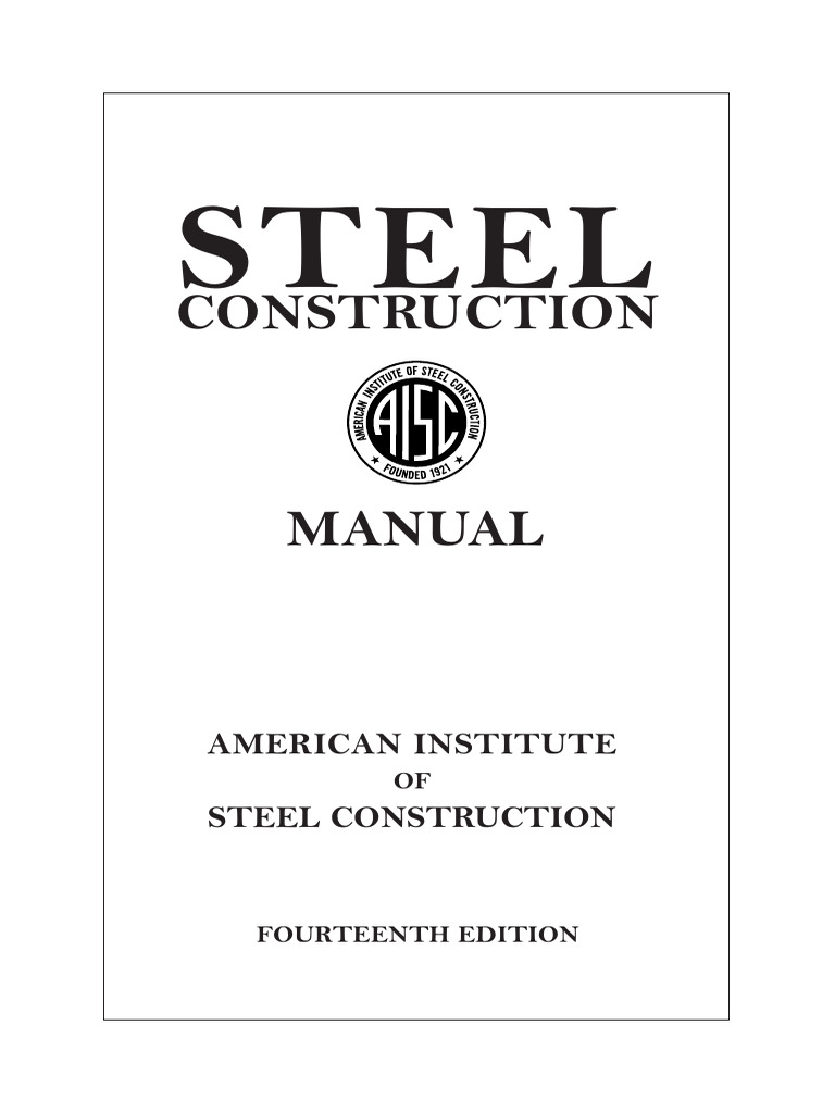 AISC Steel Construction Manual 14 Edición Tablas | PDF