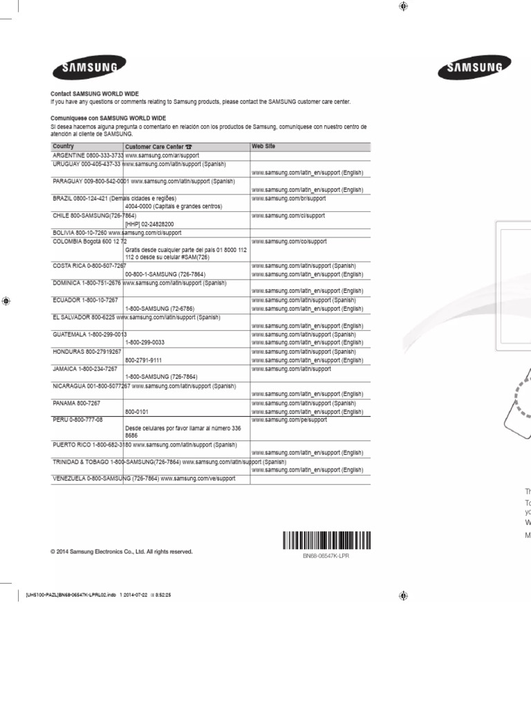 Manual de Usuario Samsung UN40H5100AK (Español - 37 Páginas) | PDF