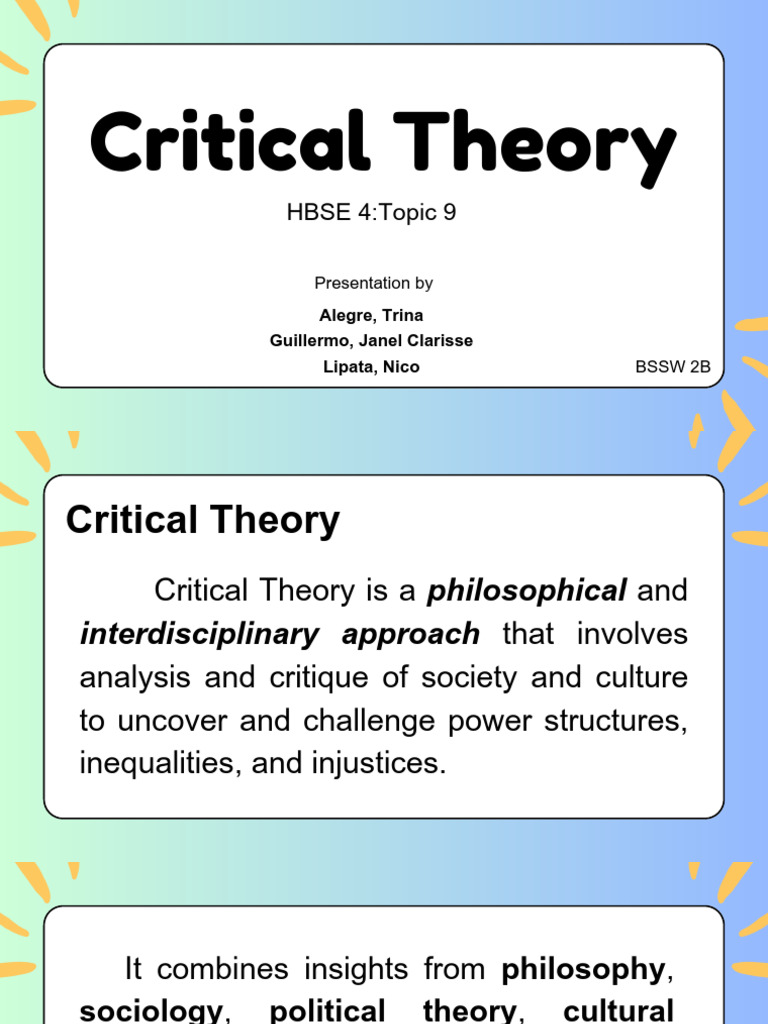 Understanding Critical Theory and Its Impact | PDF | Critical Theory ...