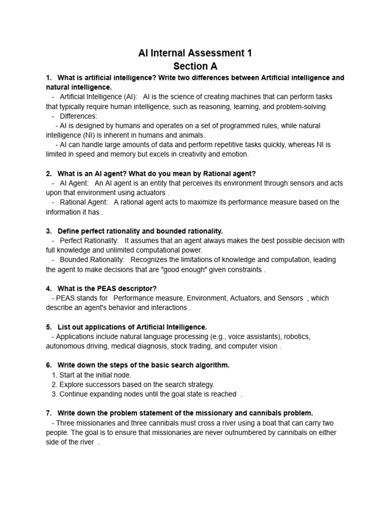 AI Internal Answers -1 | PDF