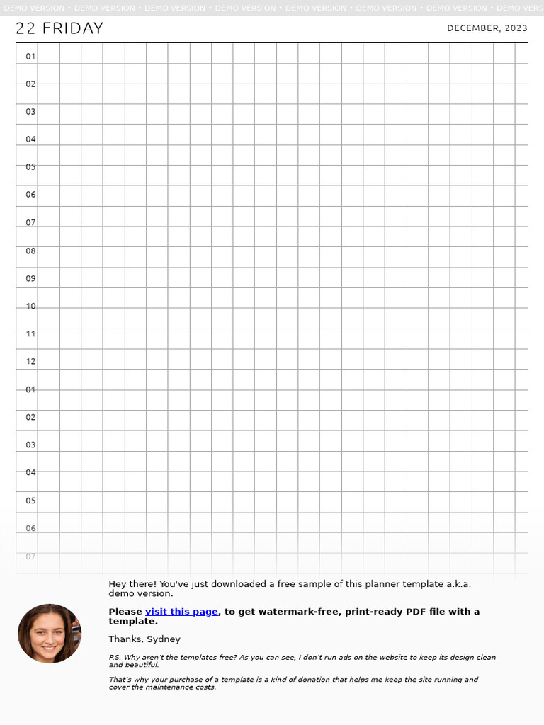 Daily Square 24h-A4 | PDF