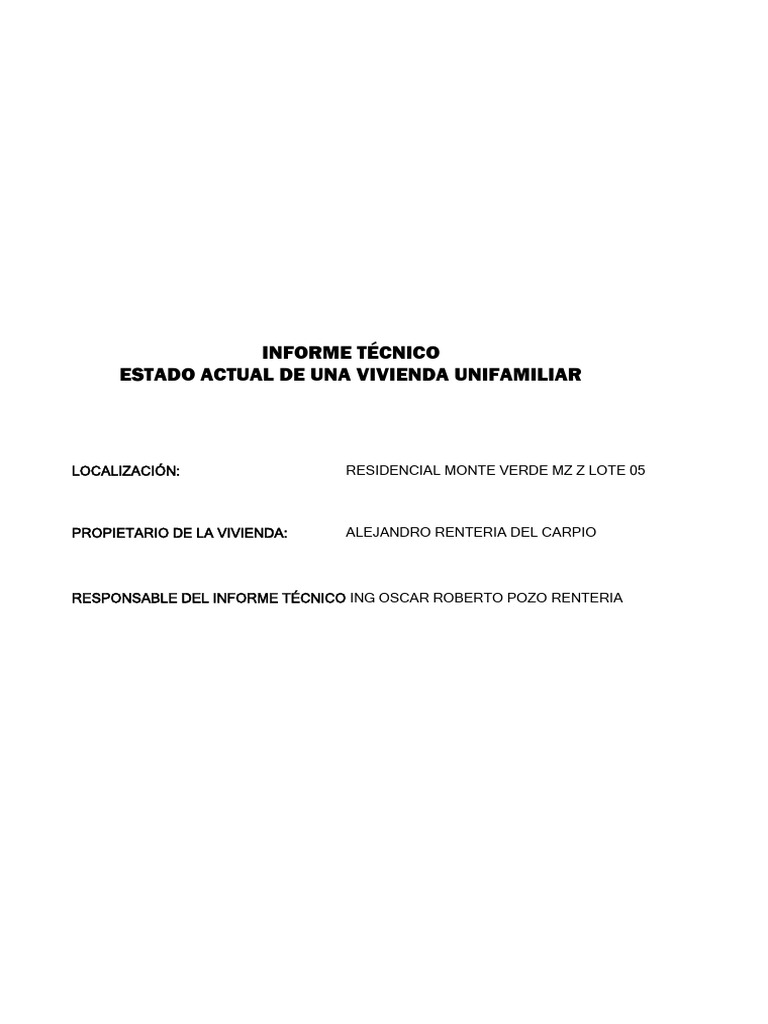 Informe Tecnico | PDF