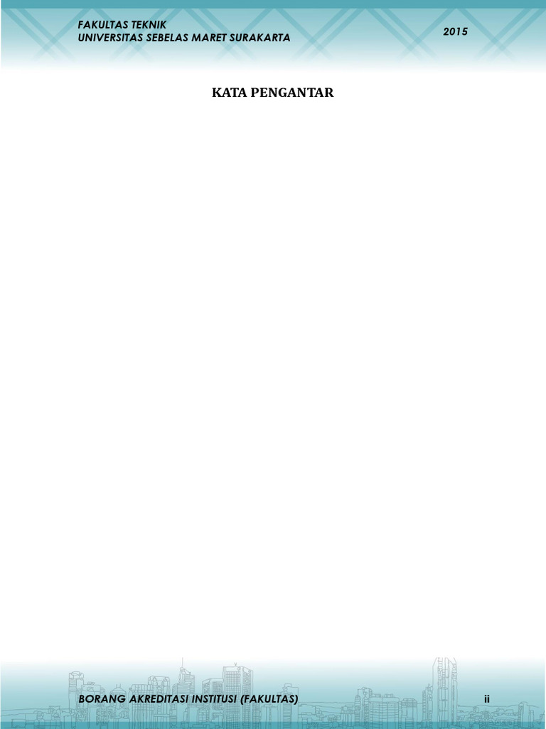 Daftar Isi Borang FT | PDF