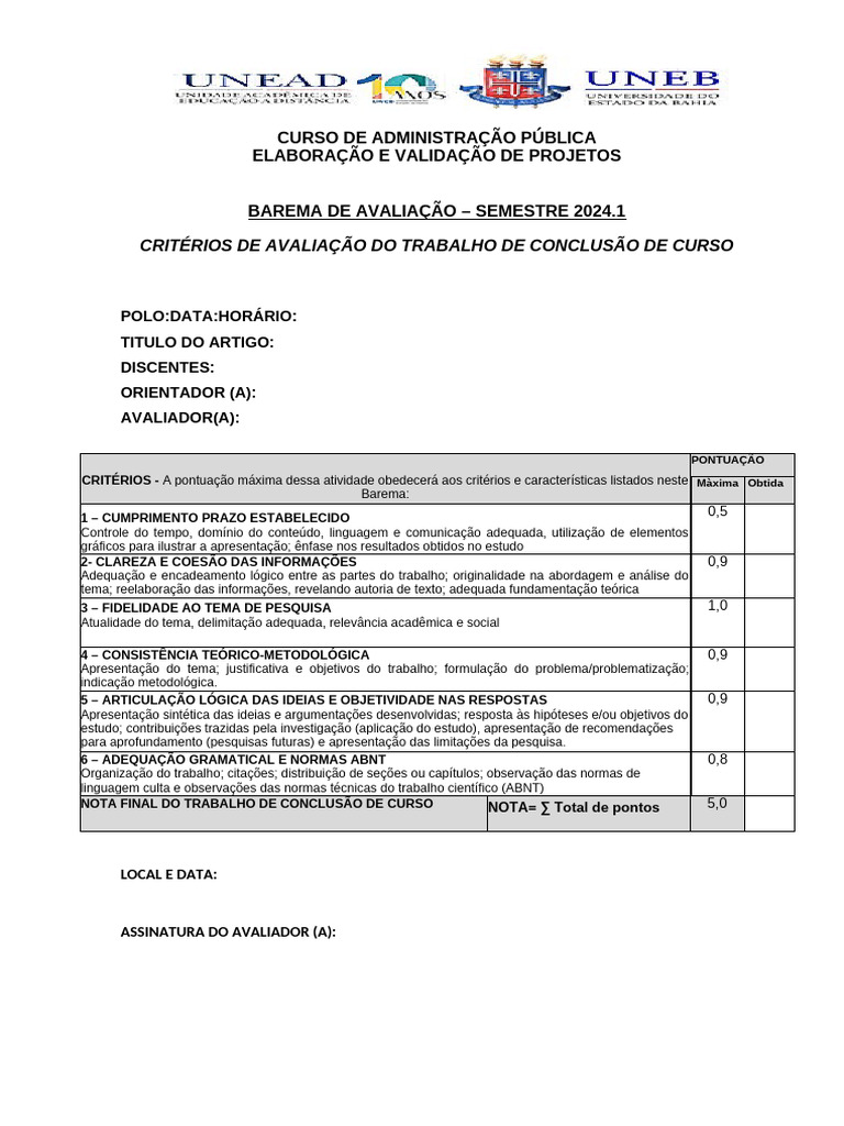 Barema Banca Examinadora | PDF