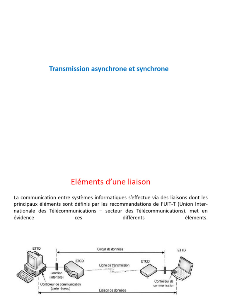 Transmission Asynchrone et Synchrone | PDF | Electronics ...