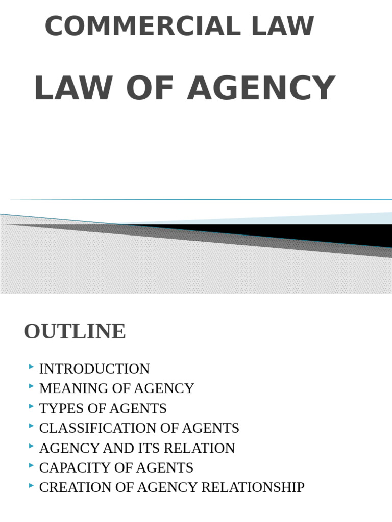 Law of Agency | PDF