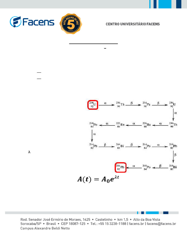P05 - Decaimento Radioativo - Grupo 10 | PDF