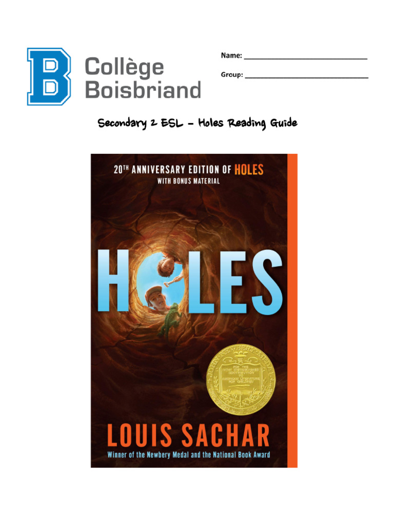 Holes Reading Booklet | PDF
