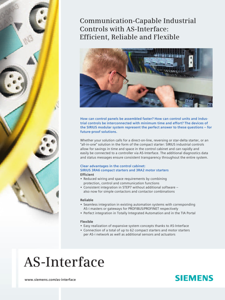 AS-Interface: Communication-Capable Industrial Controls With AS ...