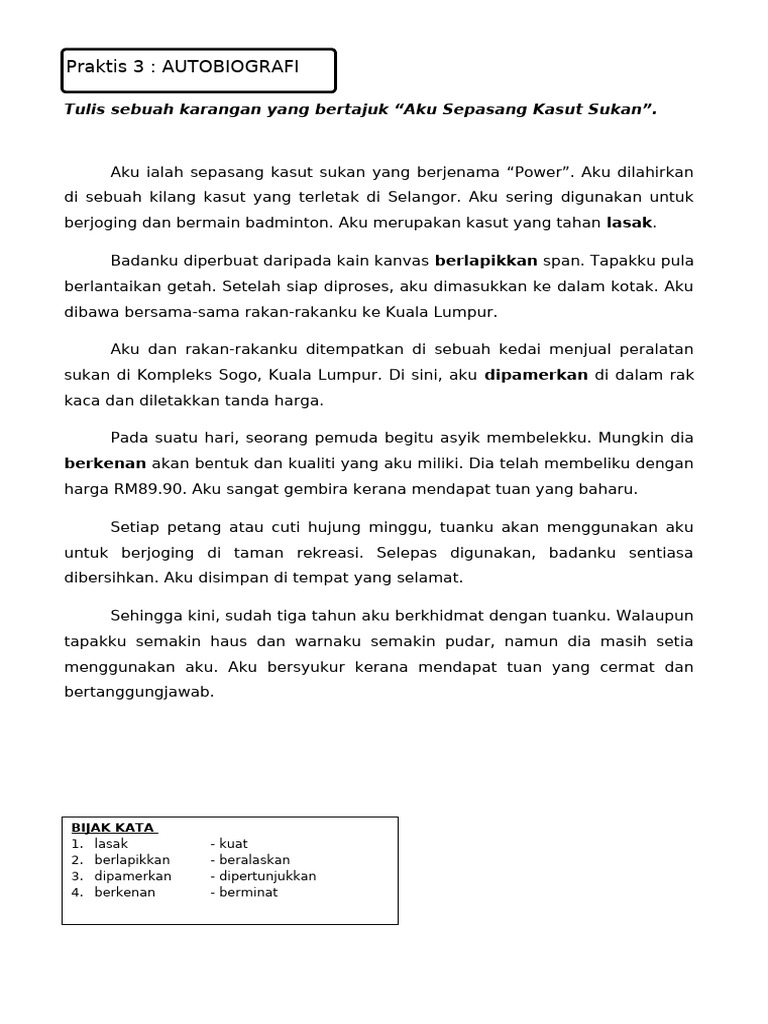 Karangan 3 Autobiografi Pdf