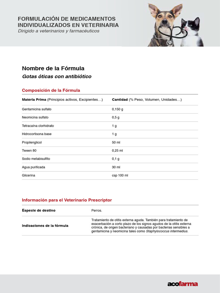 Gotas oticas con antibiotico | PDF