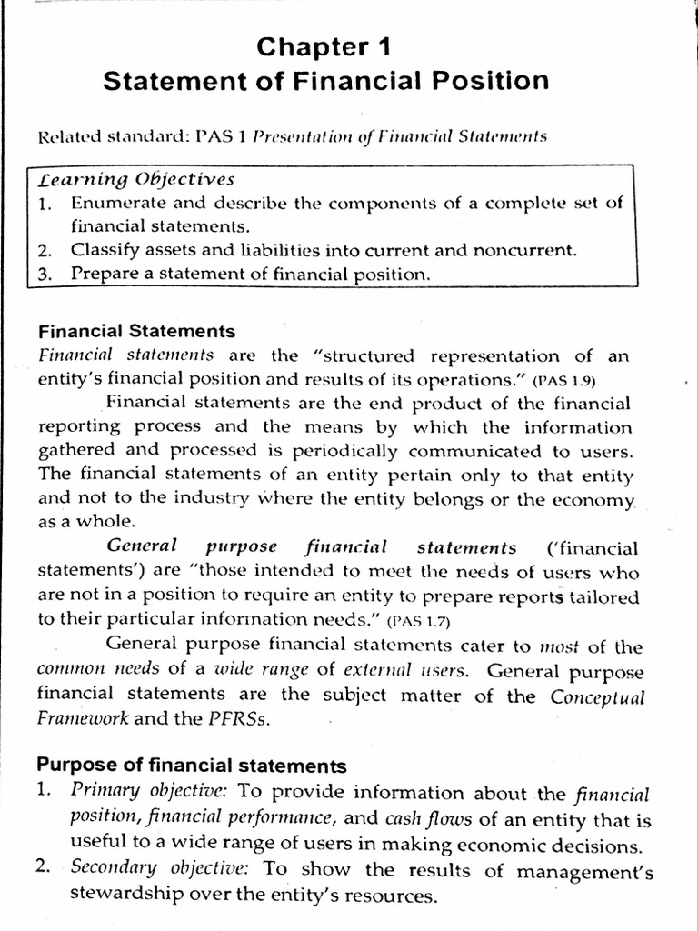 CH1 Statement of Financial Position | PDF