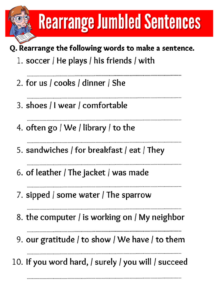 jumbled sentences | PDF