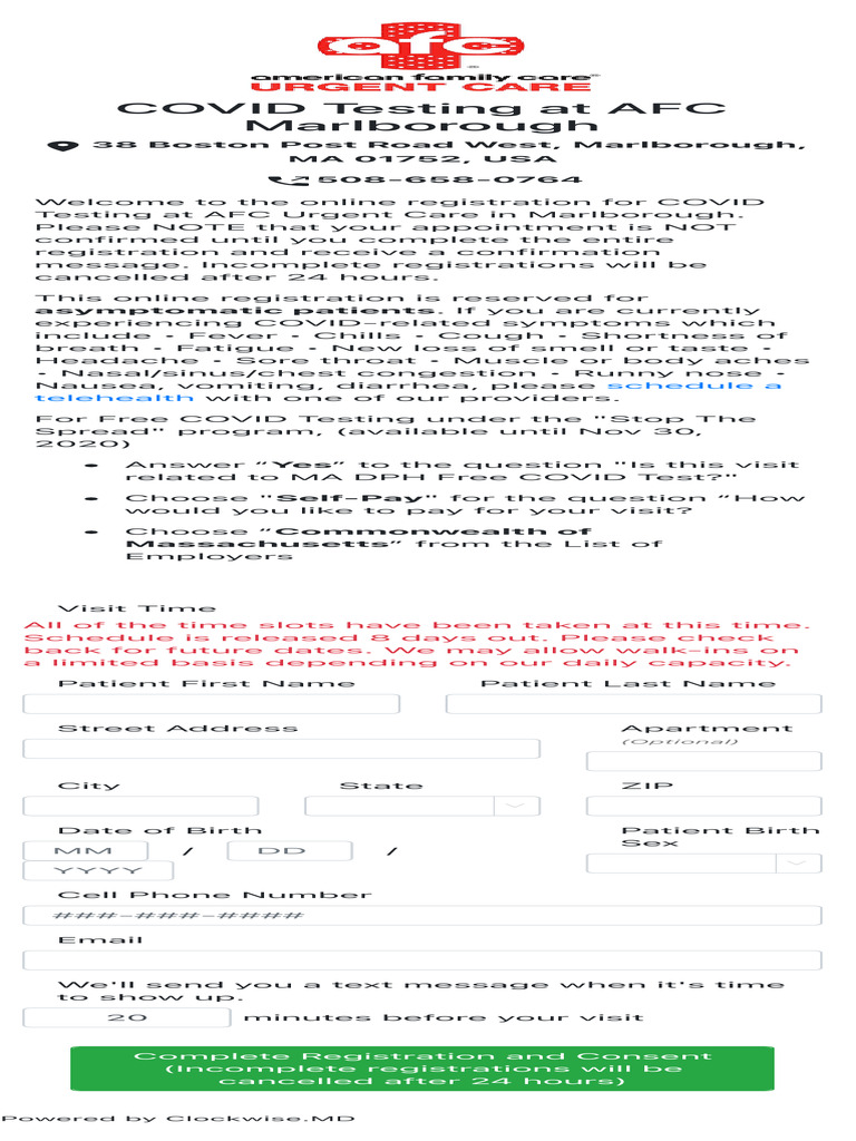 Schedule A Visit Clockwise - MD | PDF