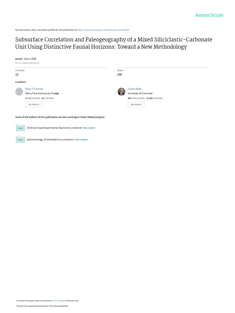 Subsurface Correlation and Paleogeography of a Mix (3) | PDF