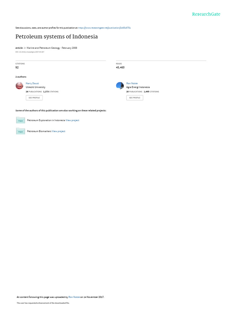 Petroleum Systems Of Indonesia Pdf