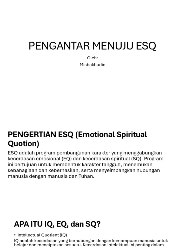 Presentasi ESQ | PDF