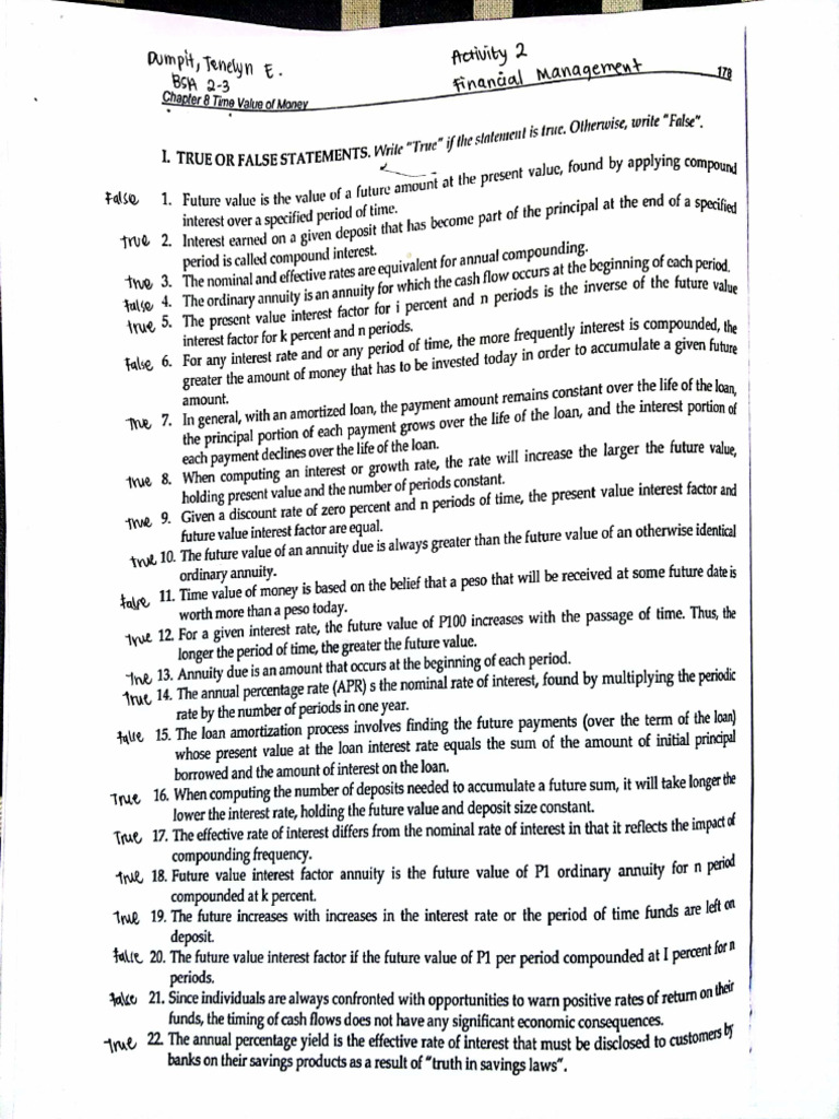 Activity 2 in Financial Management | PDF