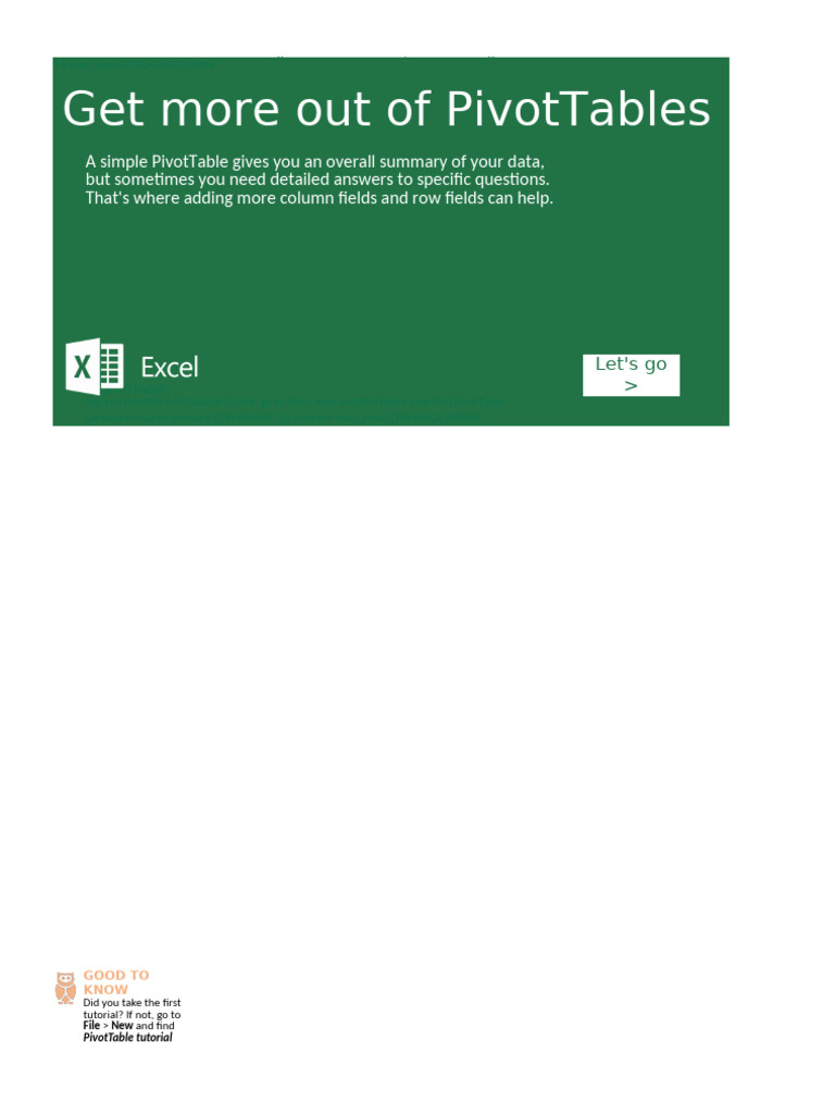 Get More Out of PivotTables1 (AutoRecovered) | PDF