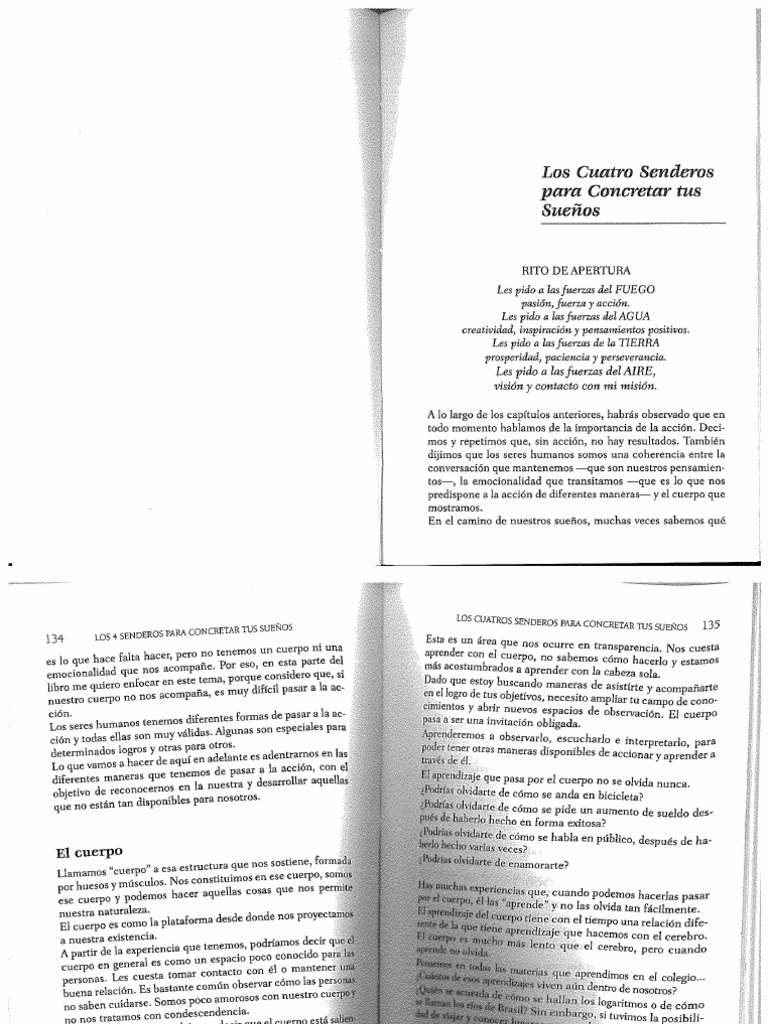 Los Cuatro Senderos para Concretar Tus Sueños | PDF