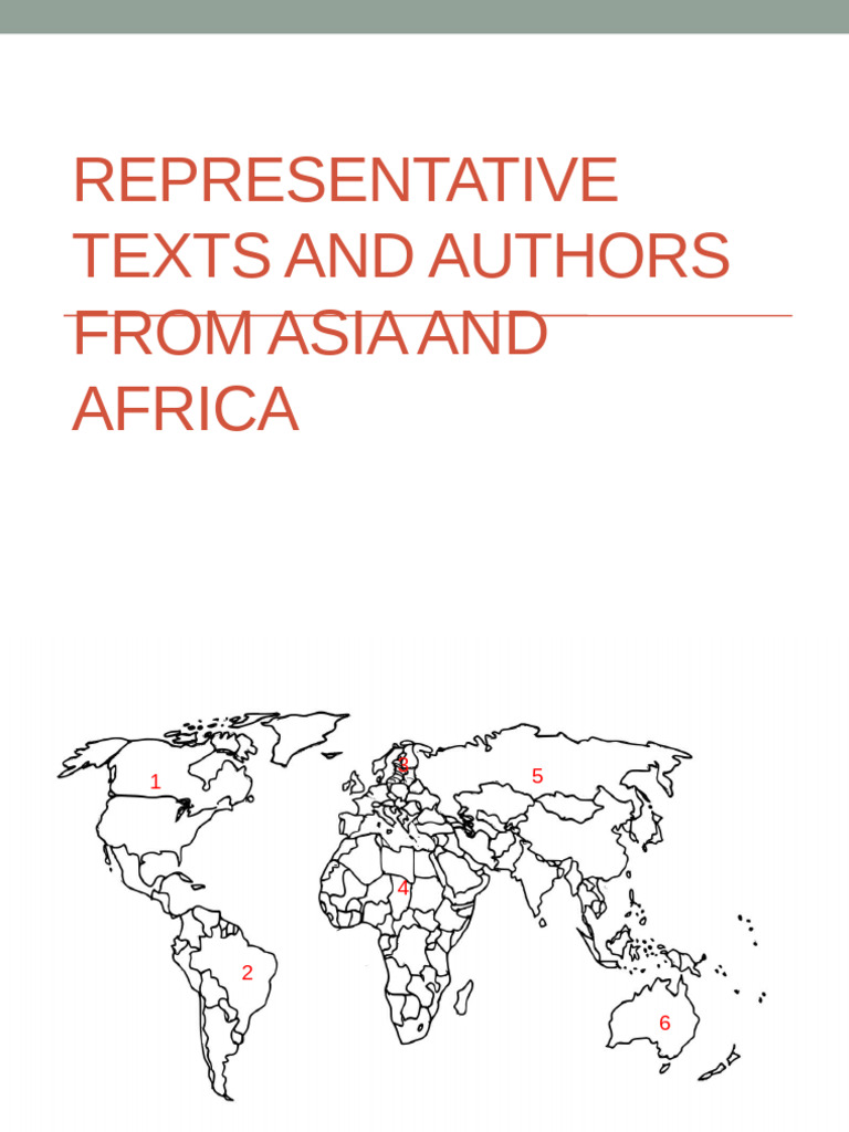 Representative Texts and Authors From Asia and Africa | PDF