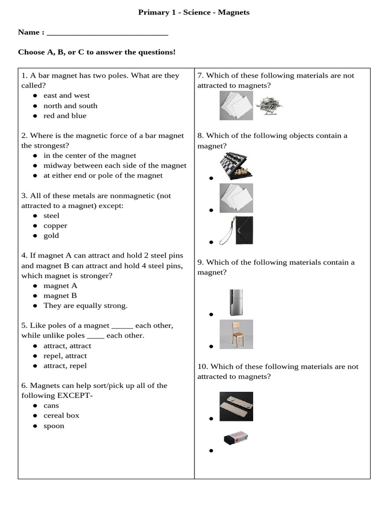 Science - Magnets | PDF