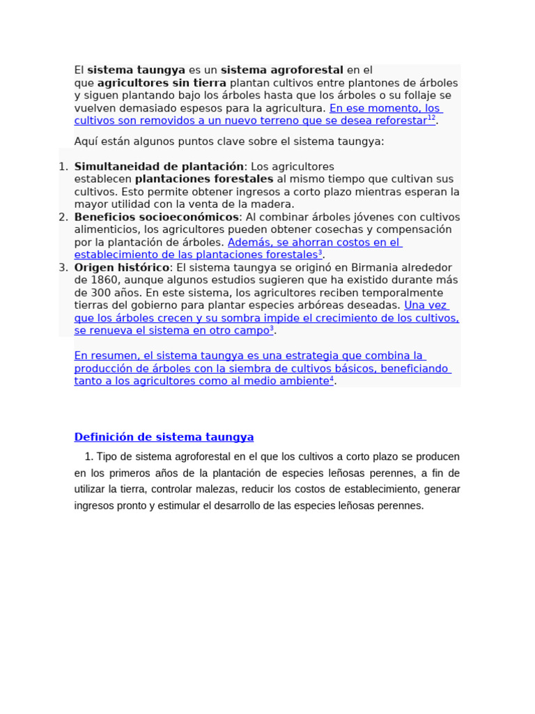 Sistema Taungya Sistema Agroforestal Agricultores Sin Tierra | PDF