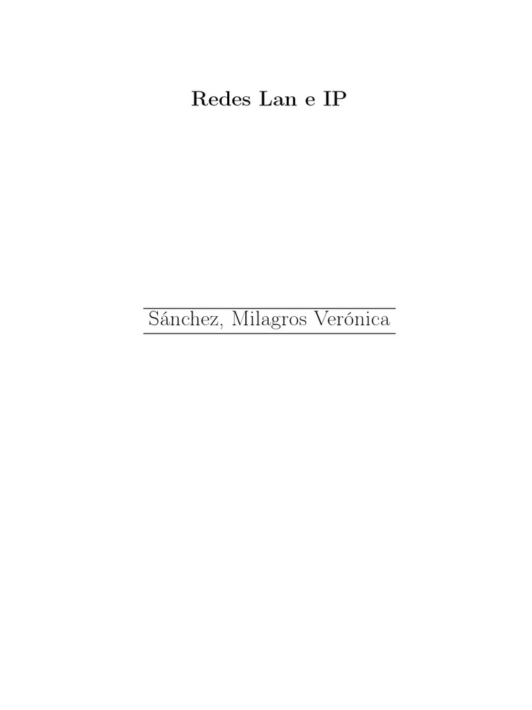 Redes Lan e IP | PDF