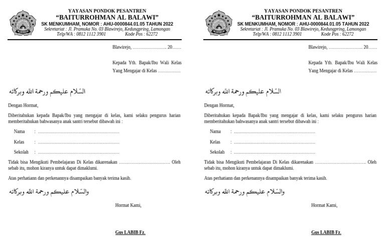 Contoh Undangan | PDF