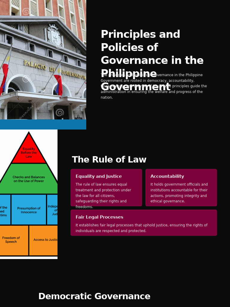 Principles and Policies of Governance in The Philippine Government | PDF