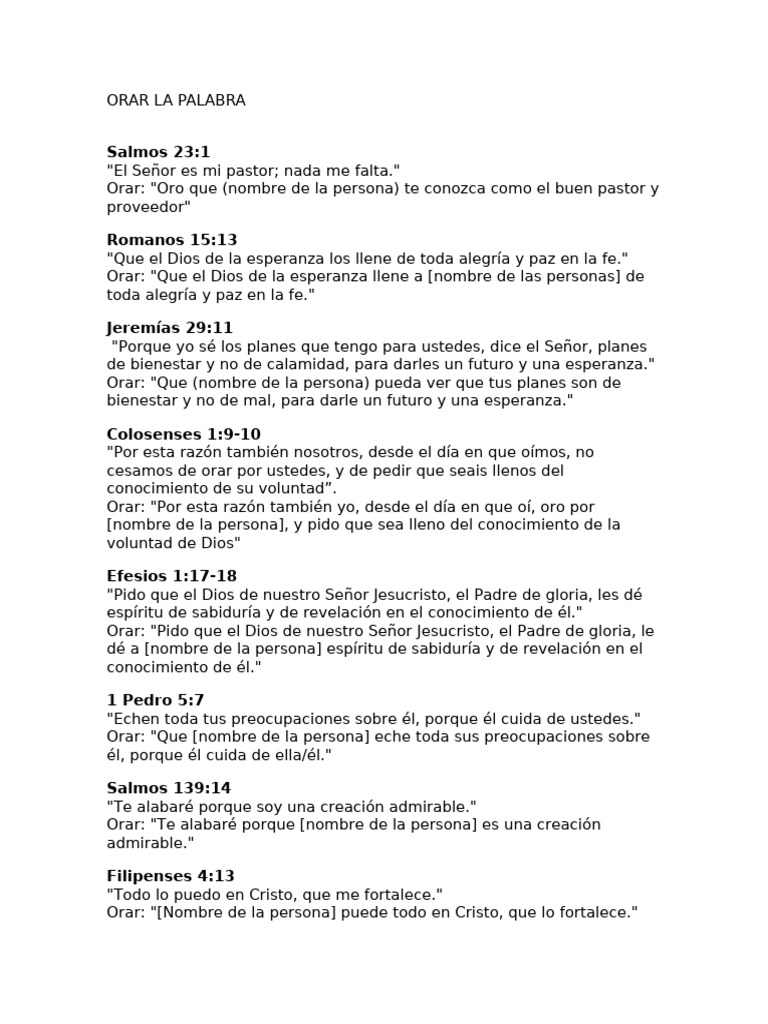 Orar La Palabra | PDF