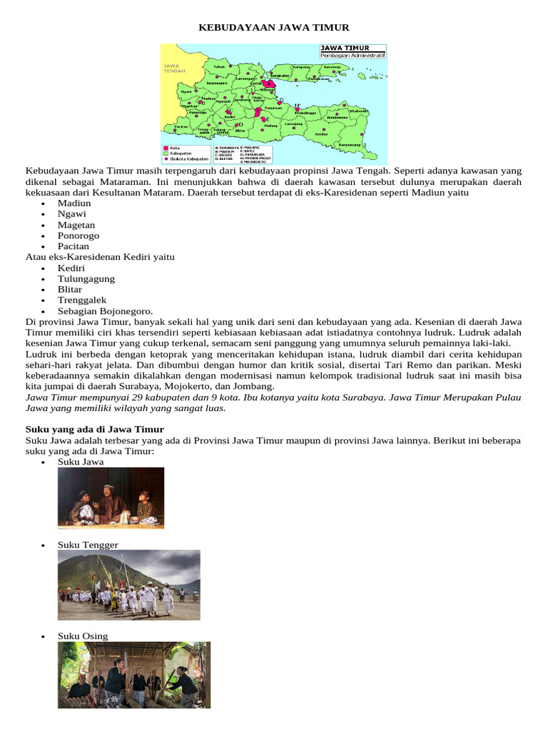 Kebudayaan Jawa Timur | PDF