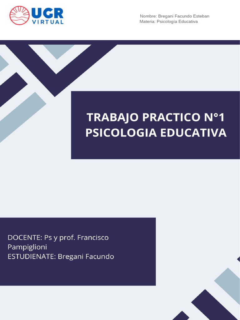 Tp1 Psicologia Educativa Bregani Facundo | PDF