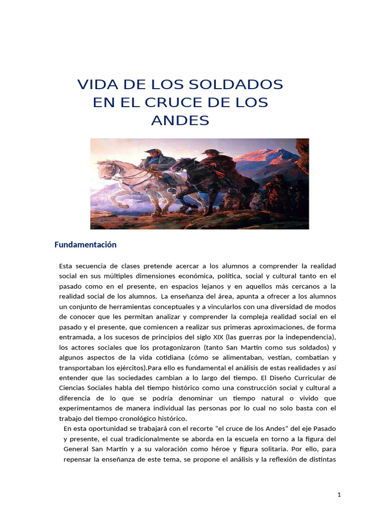 La Vida Cotidiana de Los Soldados Del Ejercito de Lso Andes 24 | PDF