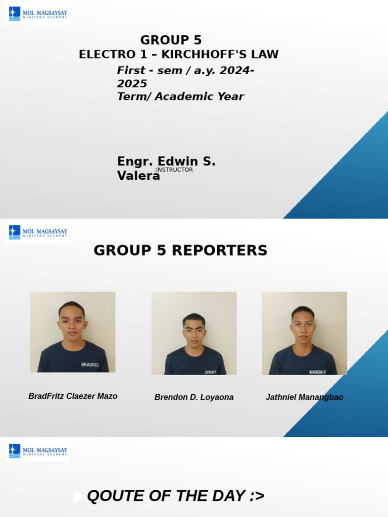 Me1a Group5 Electro1b Kirchhoff's Law | PDF