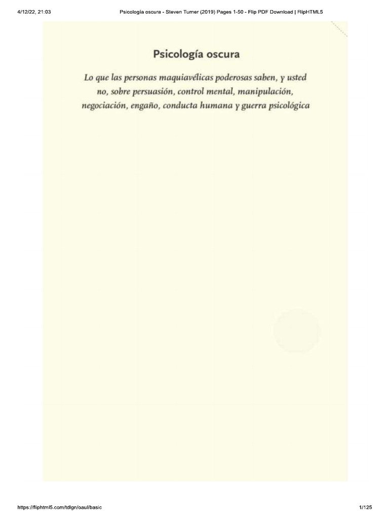Psicología Oscura - Steven Turner | PDF